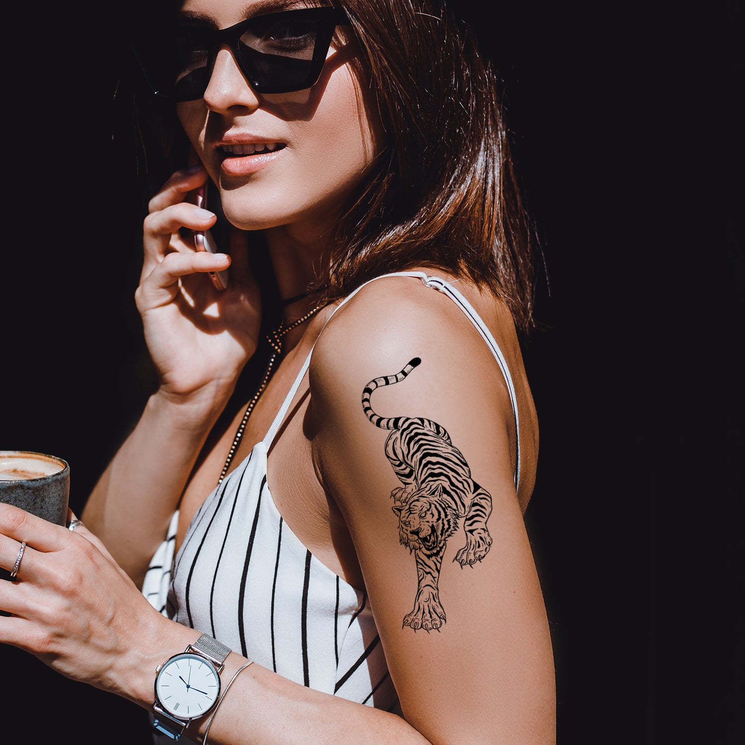 Großer Tiger - Temporäres Tattoo von INKFYNITI.com – Inkfyniti